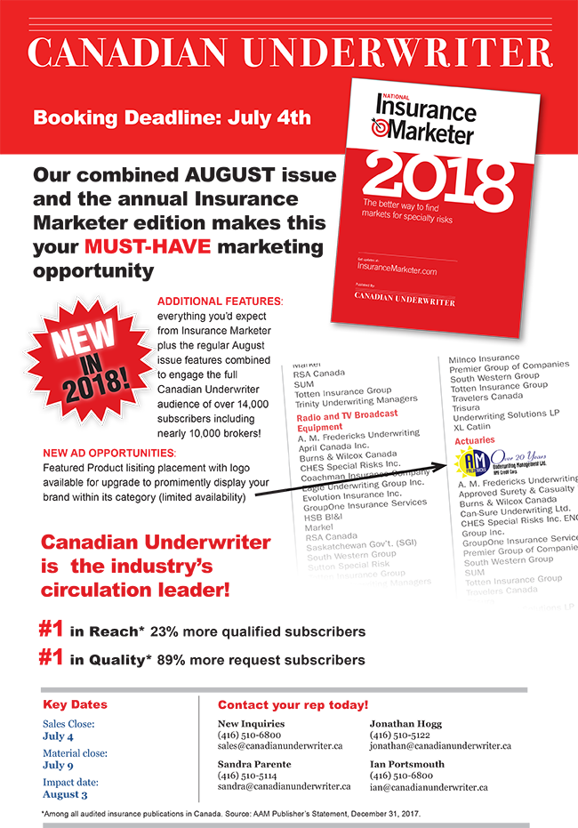 2018-Marketer-eblast - Canadian Underwriter 2018-Marketer-eblast - Canadian Underwriter